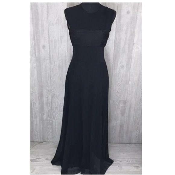 Dresses | Black Sheer Mesh Top Little Black Dress W Sheer Band Maxi ...